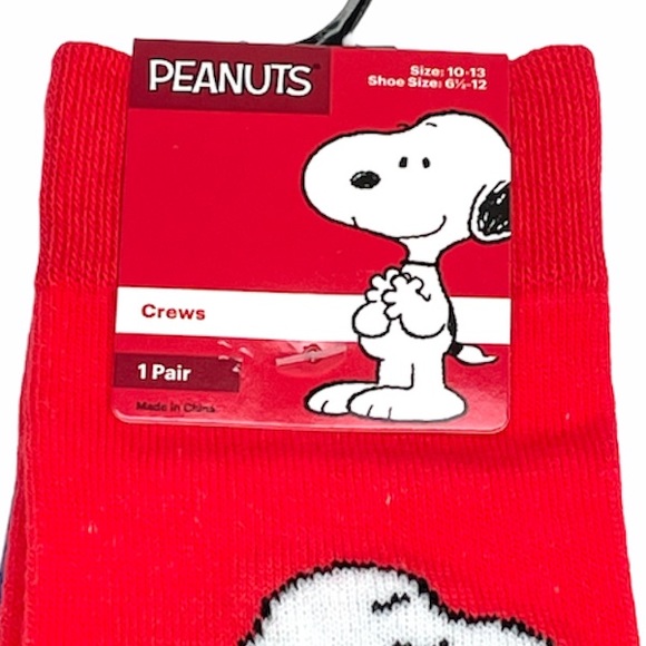 Peanuts | Accessories | Peanuts Snoopy Rainbow Crew Socks Shoe Size 652 ...